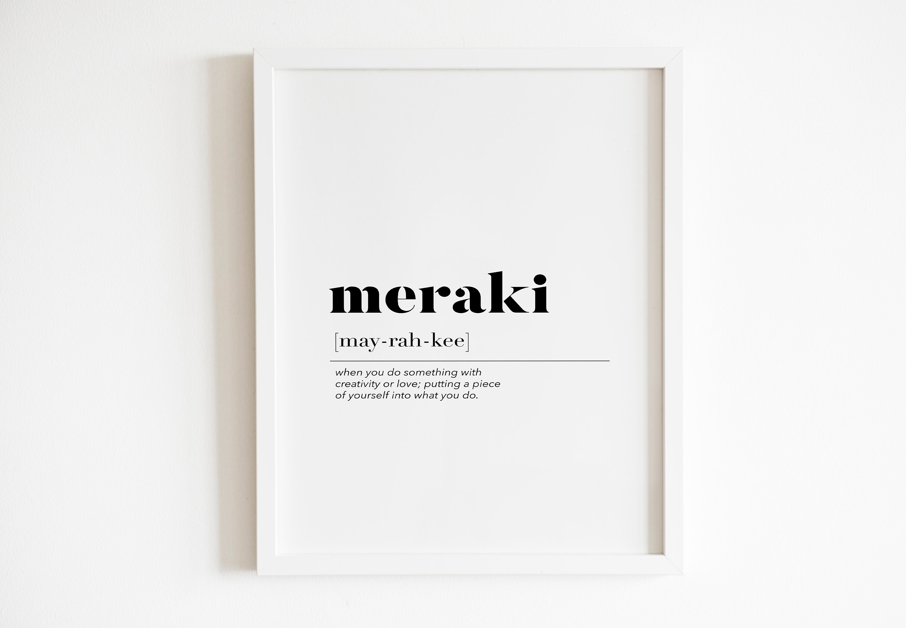 Meraki Definition Wall Art Printable DIGITAL Downloadable - Etsy