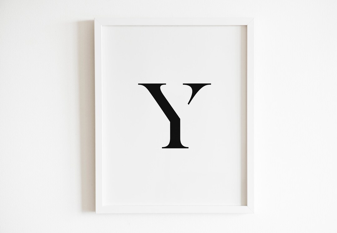 Letter Y Wall Art Printable | DIGITAL Downloadable - Etsy