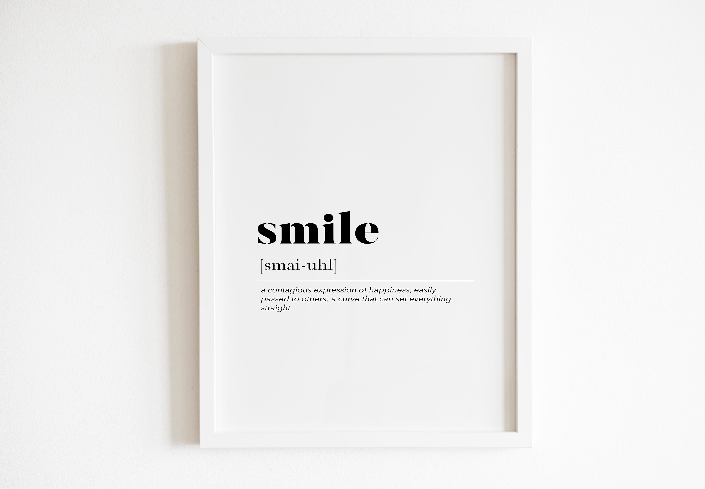 Smile Definition Wall Art Printable DIGITAL Downloadable - Etsy
