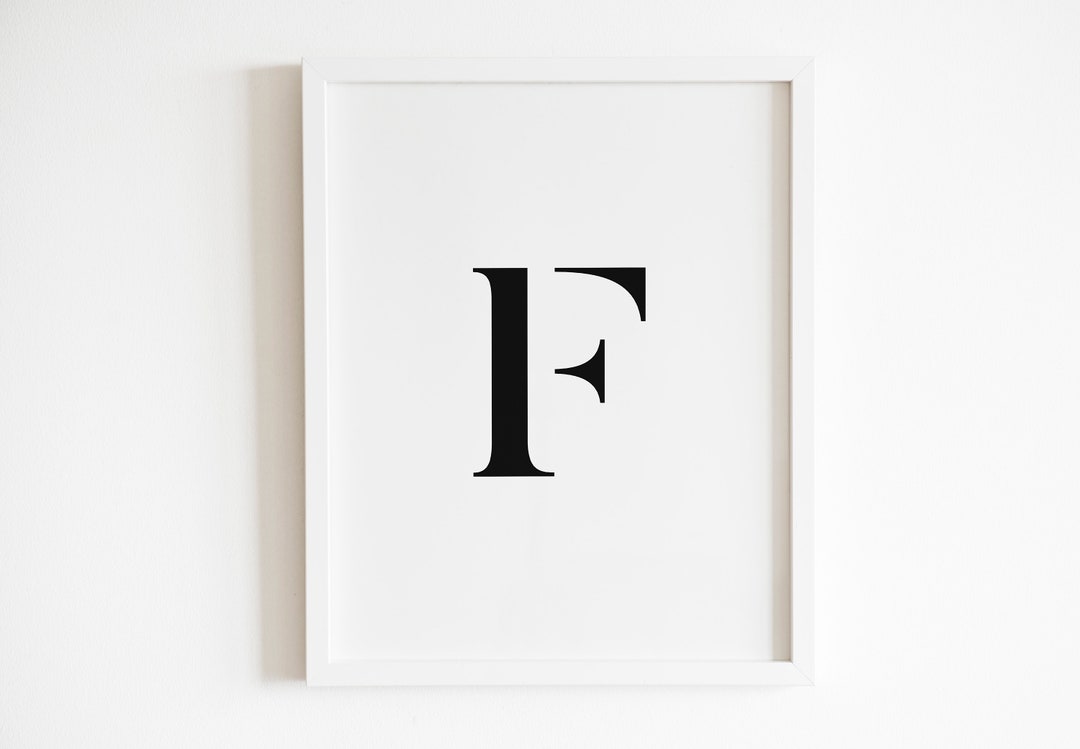 Letter F Wall Art Printable | DIGITAL Downloadable - Etsy