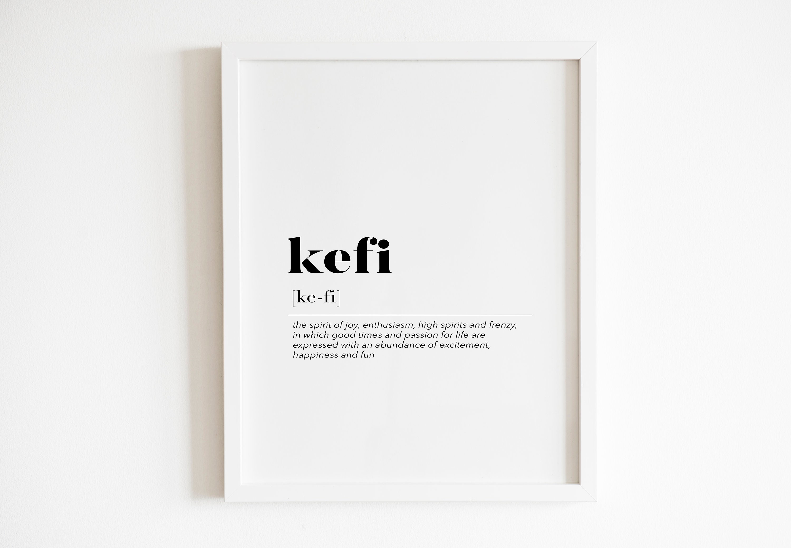 Kefi Definition Wall Art Printable | DIGITAL Downloadable - Etsy