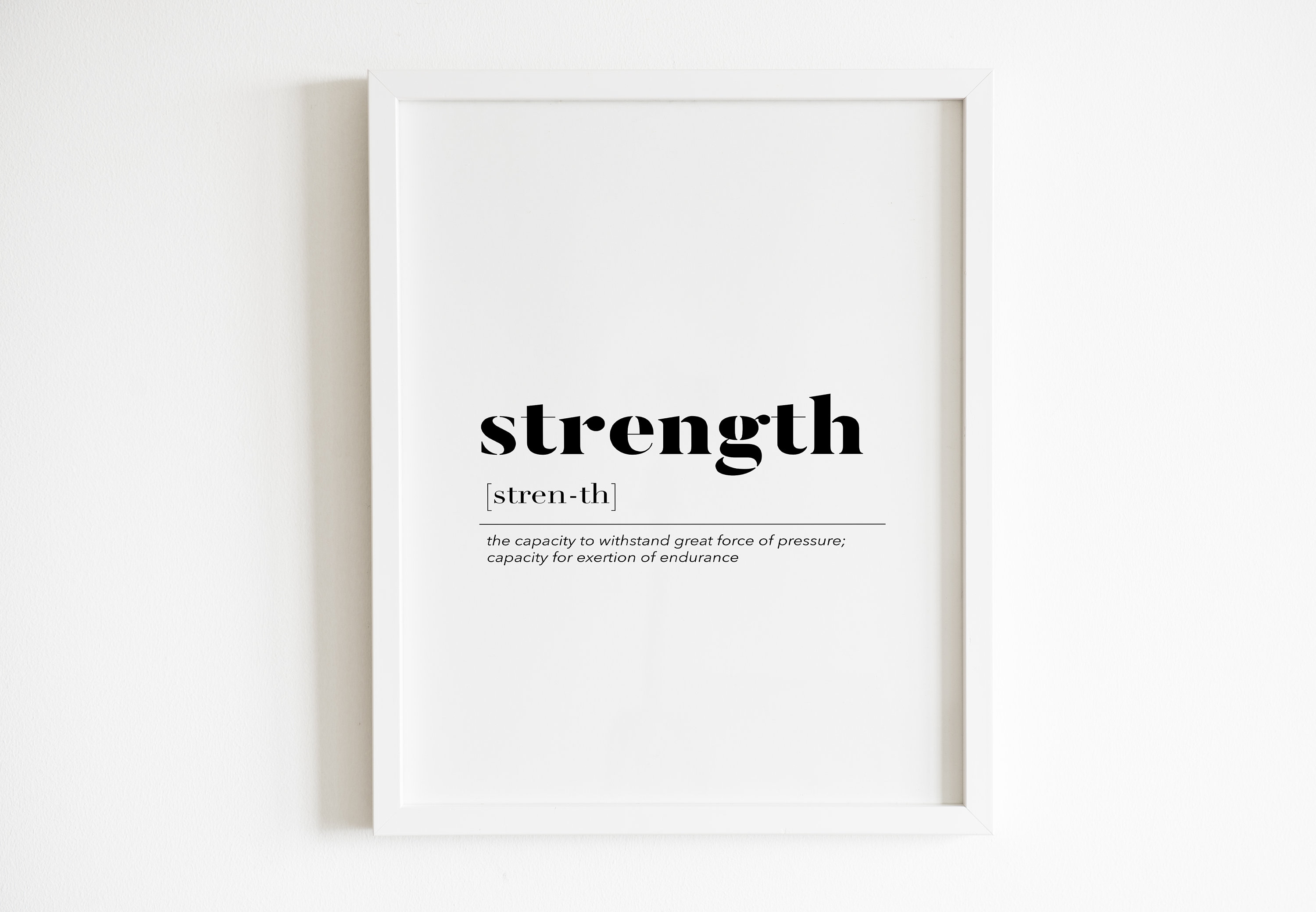 Strength Definition Wall Art Printable DIGITAL Downloadable - Etsy