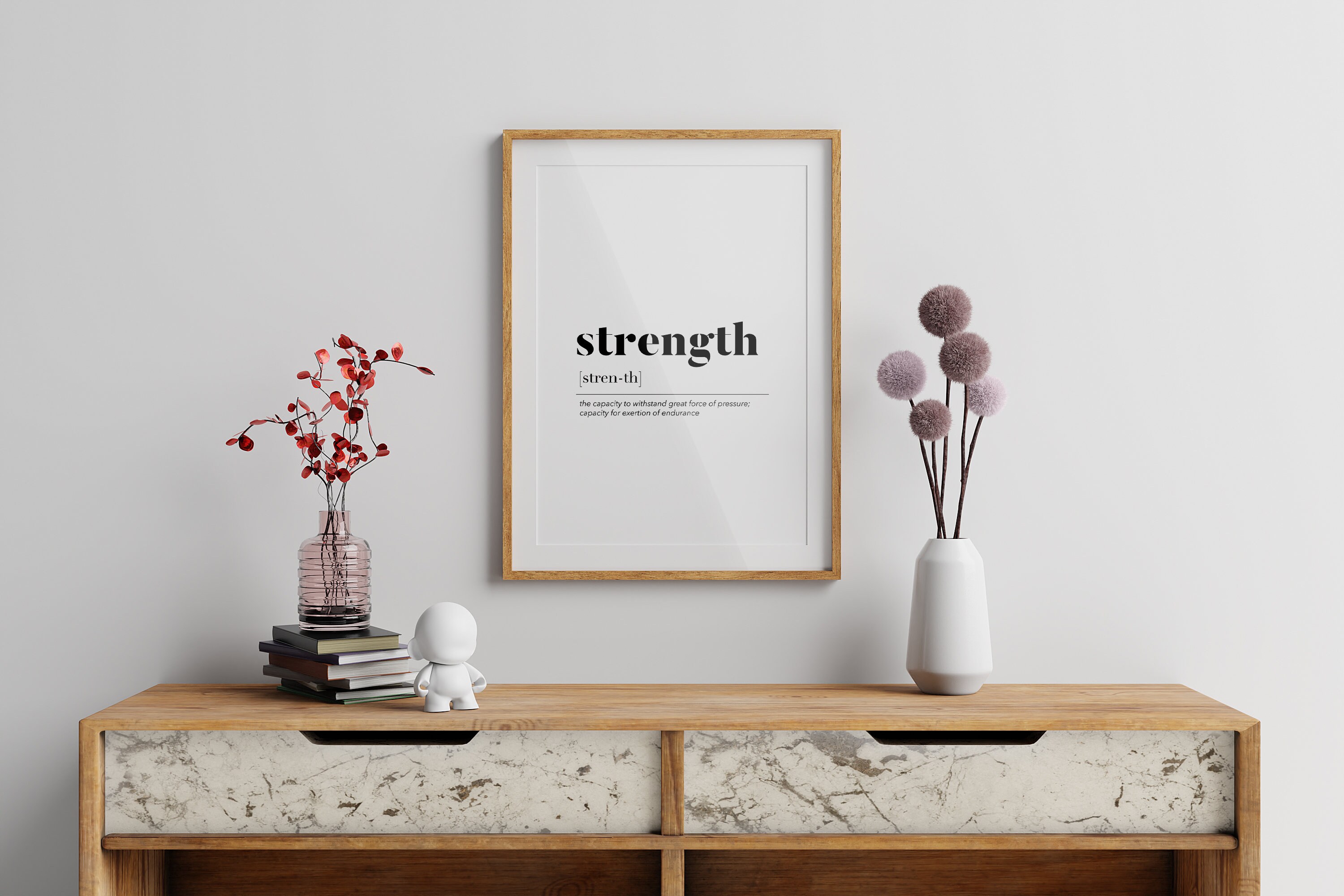Strength Definition Wall Art Printable DIGITAL Downloadable - Etsy