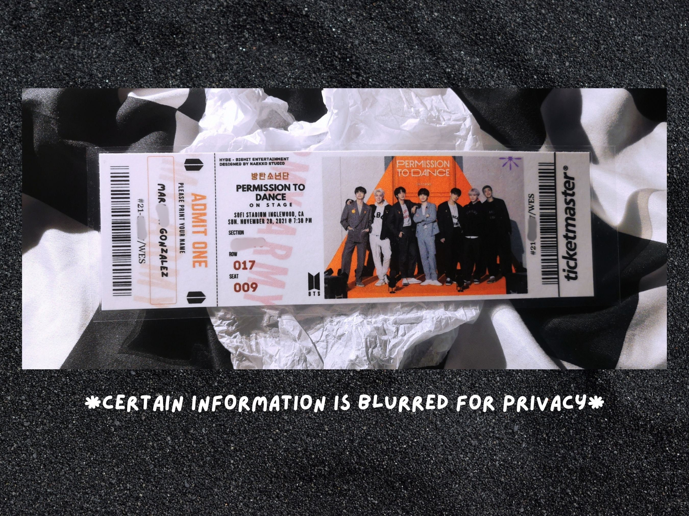 Custom BTS Memorabilia Tour Tickets | Etsy