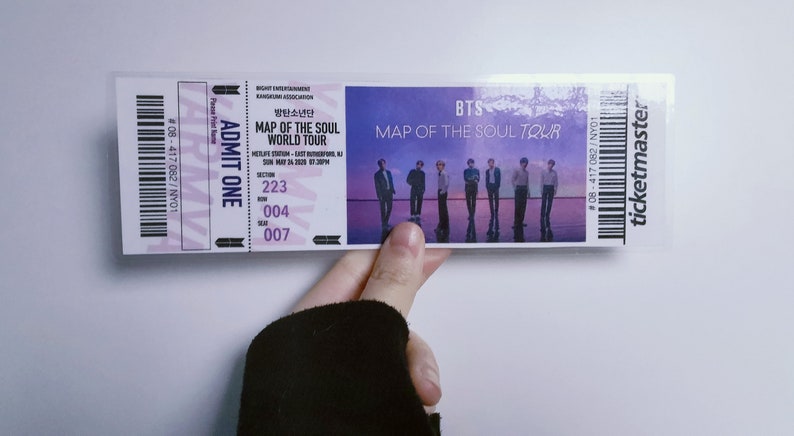 Custom BTS Memorabilia Tour Tickets | Etsy