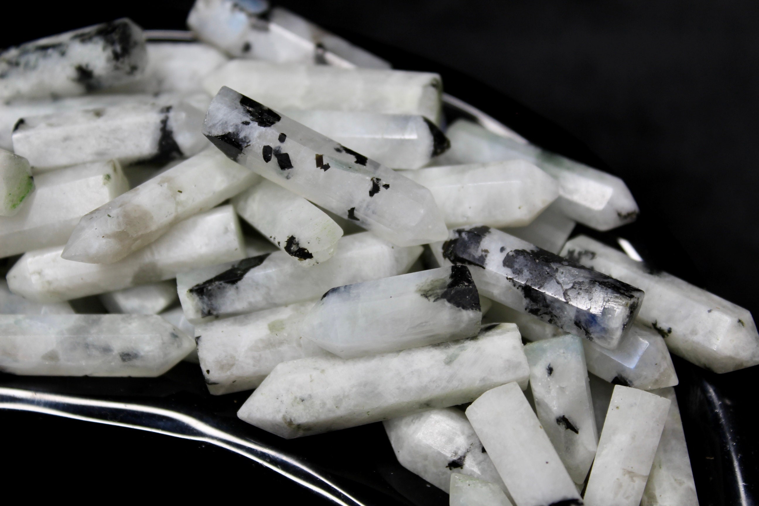 Mini Rainbow Moonstone Points Mini Crystal Points Rainbow - Etsy