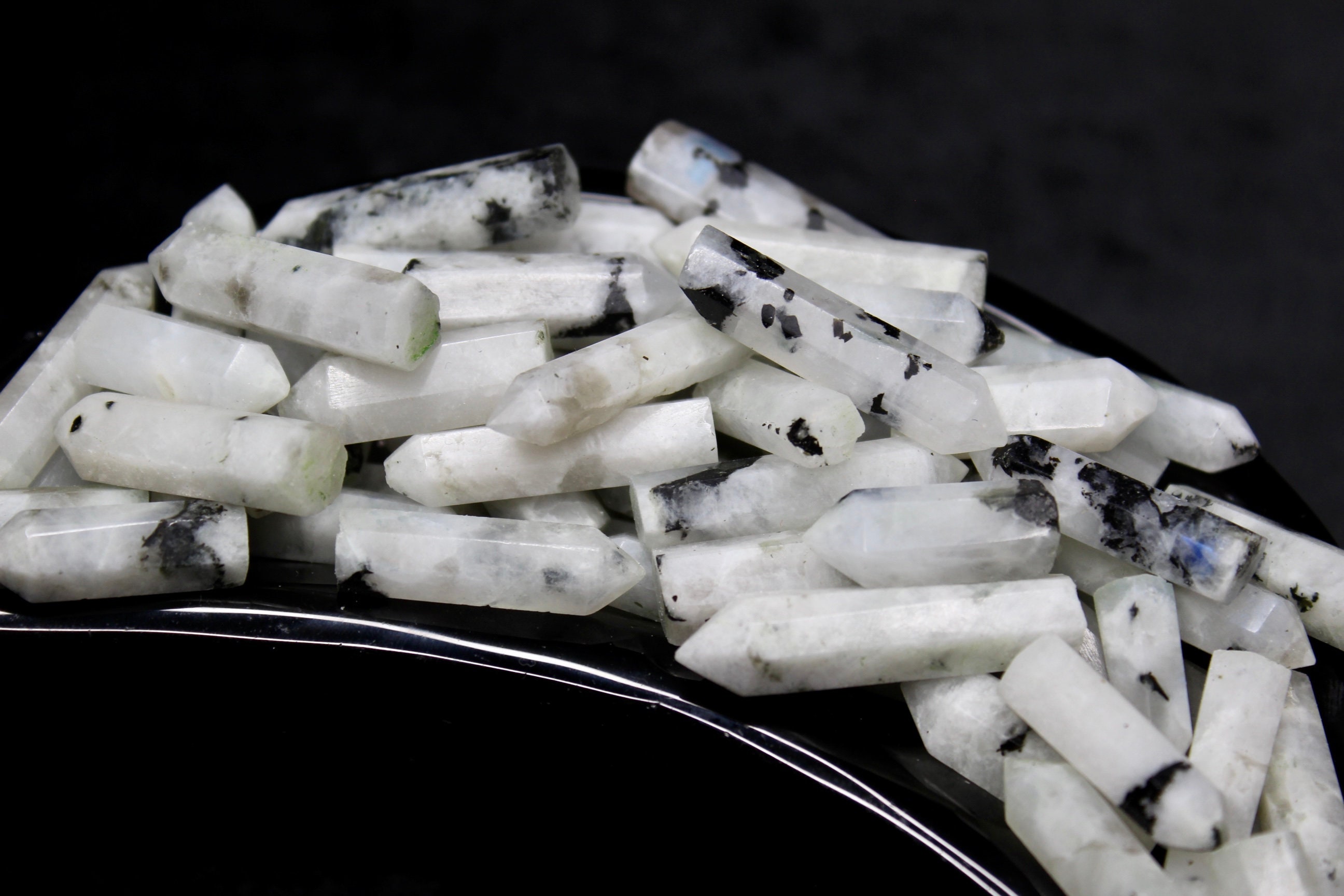 Mini Rainbow Moonstone Points Mini Crystal Points Rainbow - Etsy