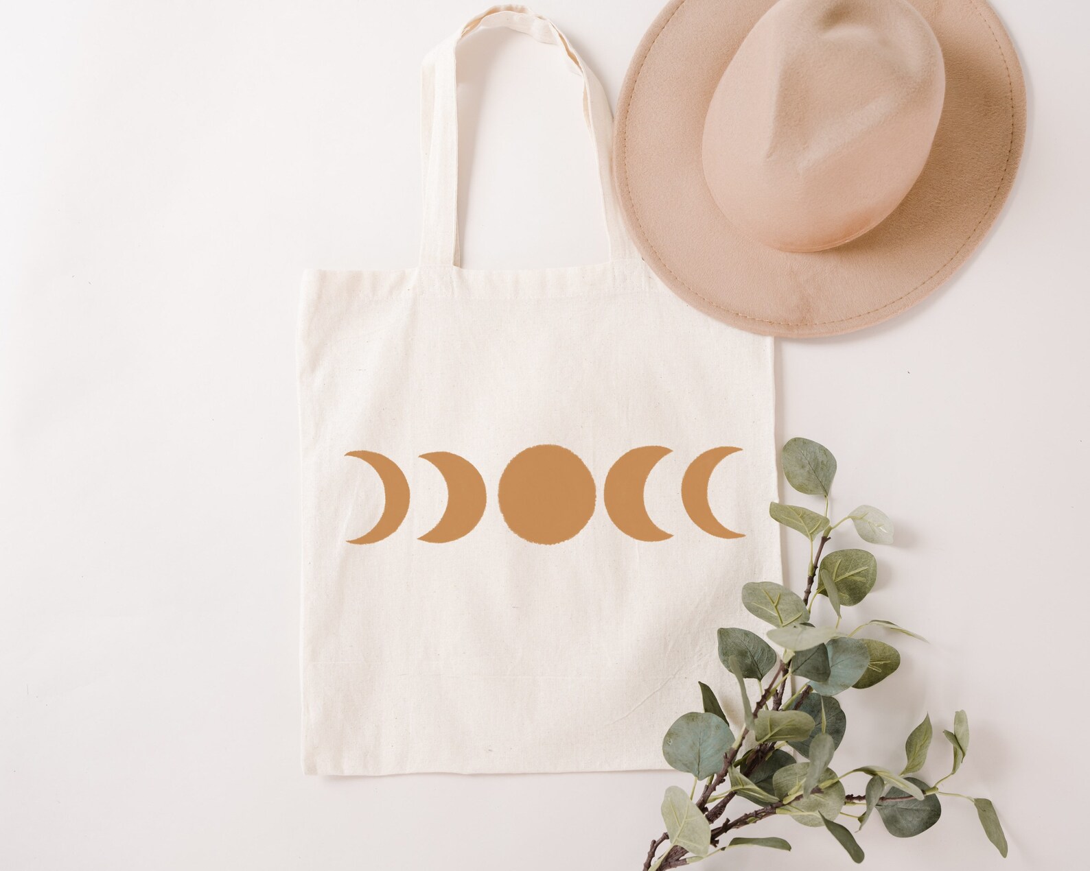 Moon Phase Tote Bag Moon Tote Bag Lined Canvas Tote Moon Cute Moon Tote ...
