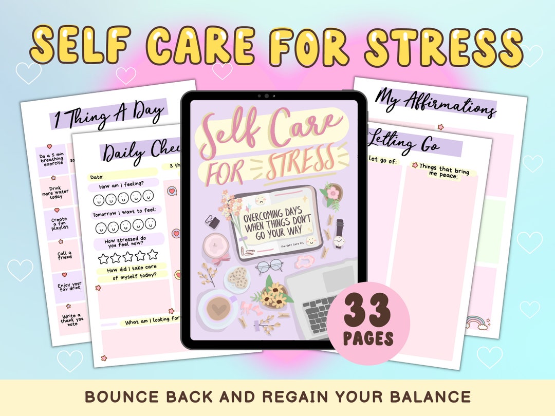 Mindfulness Journal Stress Relief, Mindful Workbook, Stress Worksheet ...