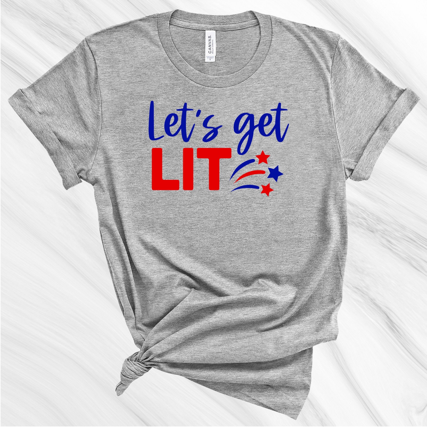 Let's Get Lit Shirt 4th of July Shirt Patriotic Shirt | Etsy