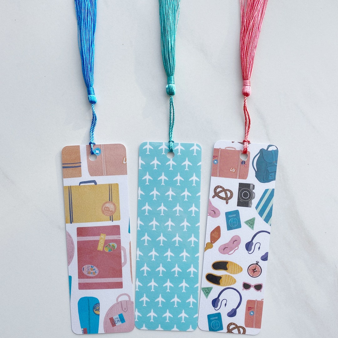 Bookmarks Travel Airplanes Travel Accessories Bookworm - Etsy