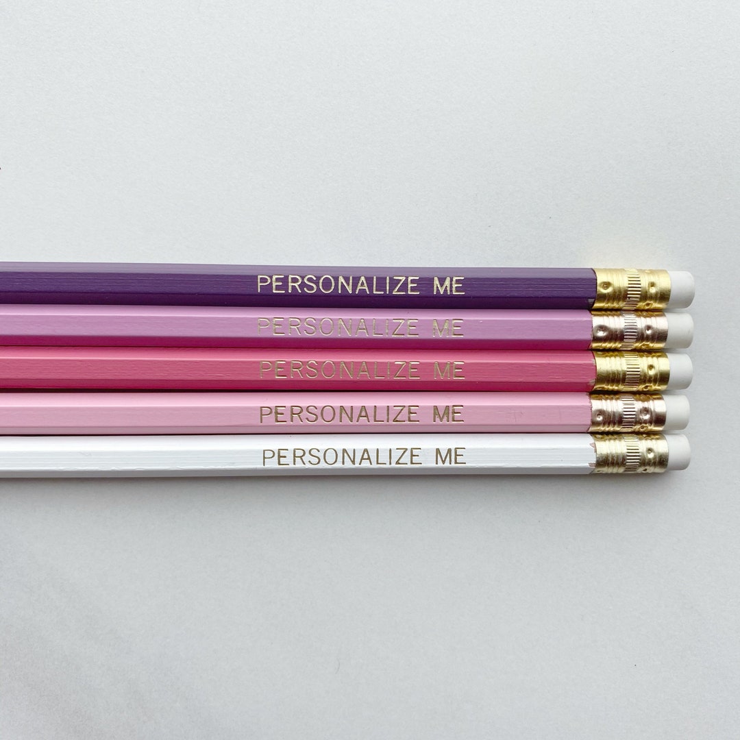 Pink Dream Custom Personalized Pencils Set of 5 Teacher Student ...