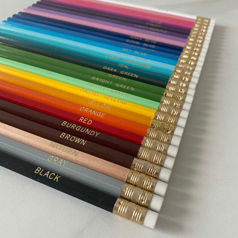 Custom 30 Personalized Pencils Bulk Order Custom Pencils - Etsy