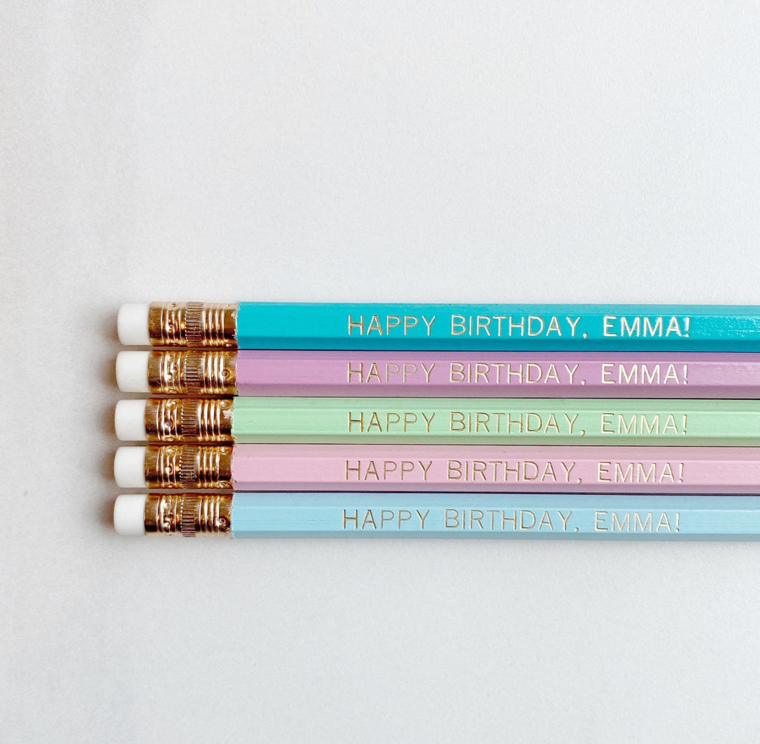 Mermaid Custom Personalized Pencils Set of 5 Mix & Match birthday Gift ...
