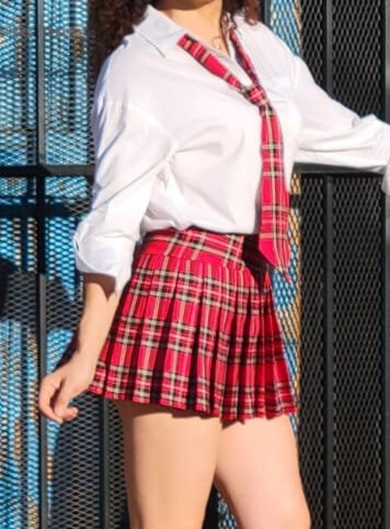 MICRO MINI Skirt Plaid Pleated redstewart - Etsy