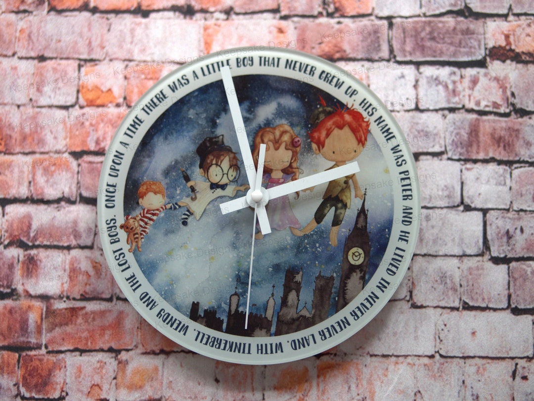 Peter Pan Wall Clock, Children's Bedroom - Etsy