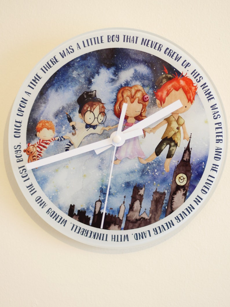 Peter Pan Wall Clock Children's Bedroom | Etsy