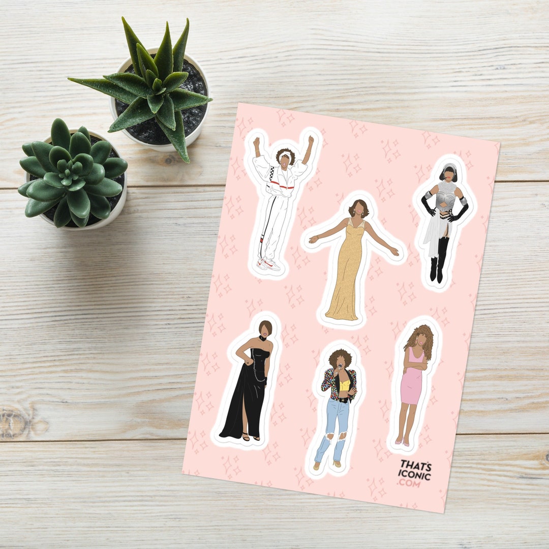 Whitney Houston Sticker Sheet Pop Icon Soul Nippy Music - Etsy