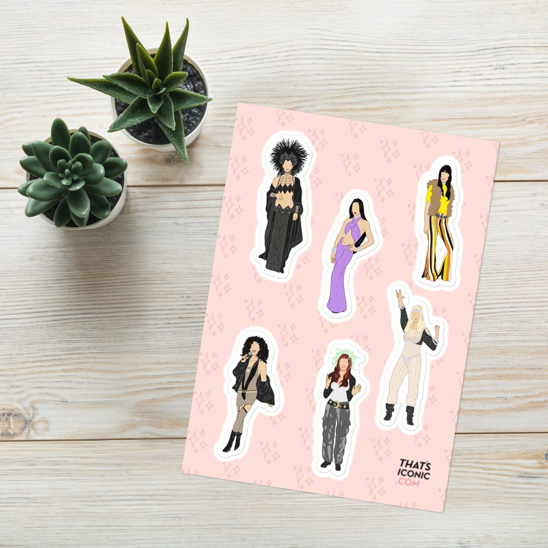 Cher Sticker Sheet Cher Stickers Pop Icon LGBTQ Pride Gay Icon - Etsy