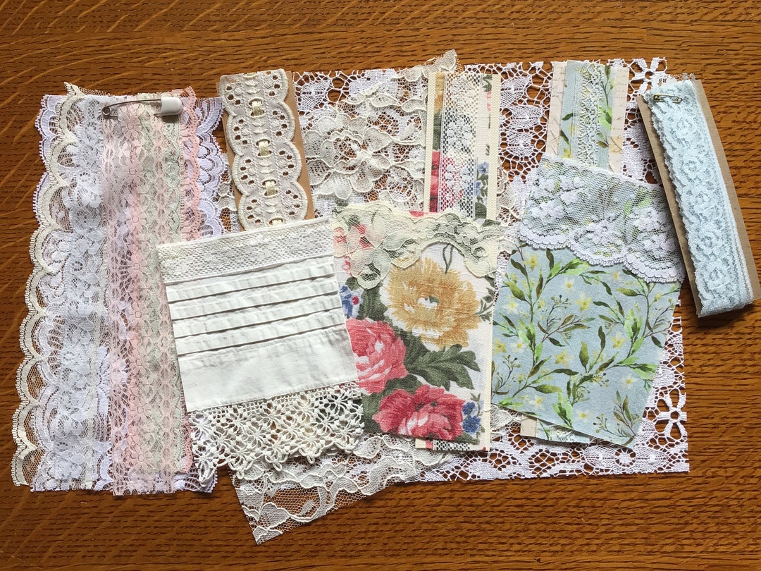 Fabric Flips, Belly Bands and Lace Bundle for Junk Journals - Etsy