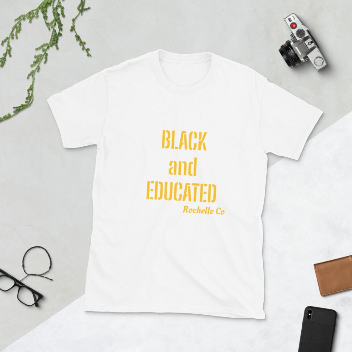 Short-sleeve Black and Educated T-shirt - Etsy