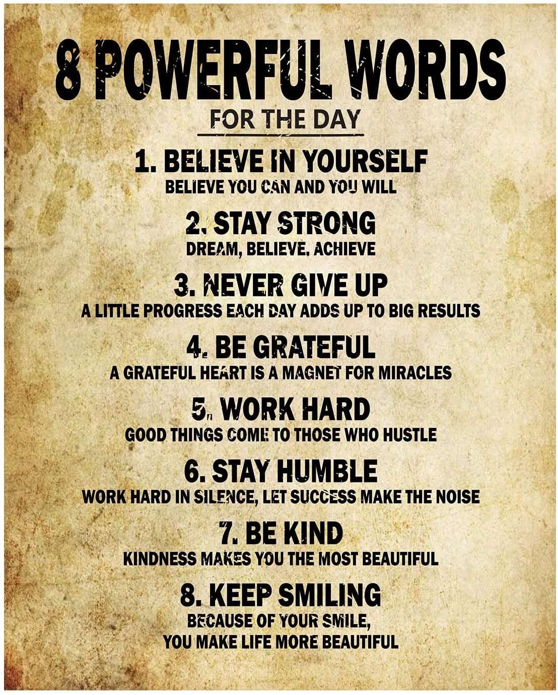 Motivational Quotes 8 Powerful Words For The Day Poster Etsy UK Motivational Quotes 8 Powerful Words For The Day Poster Etsy UK