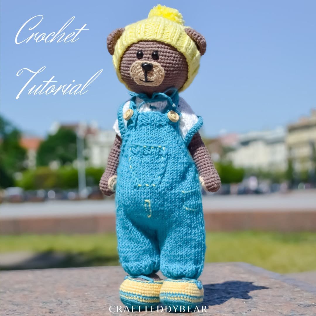 Teddy Bear Crochet Amigurumi Pattern: Barney the Bear Toy and Knitting ...