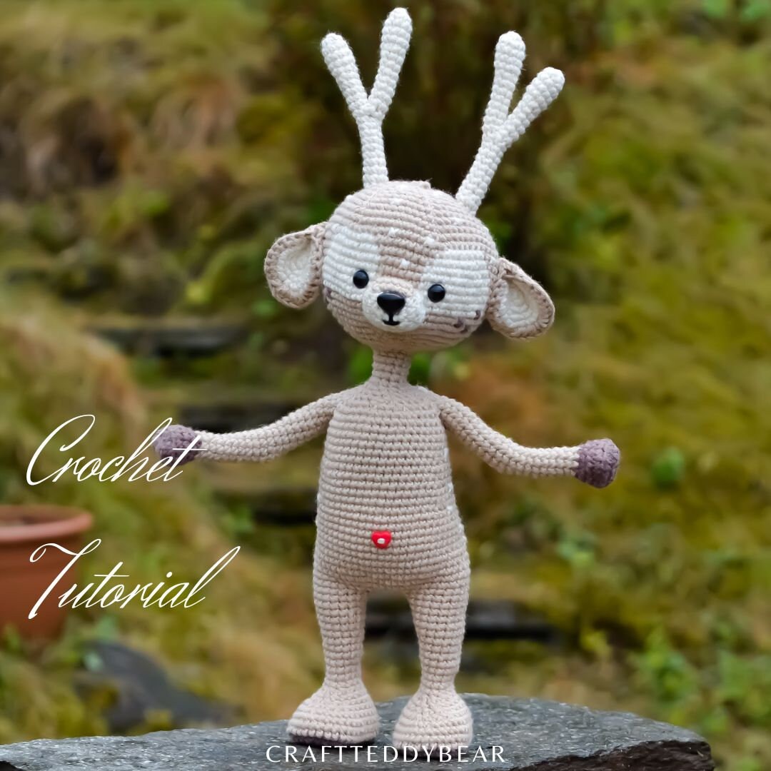 Crochet Pattern: Bambi the Reindeer Toy PDF Language - English - Etsy