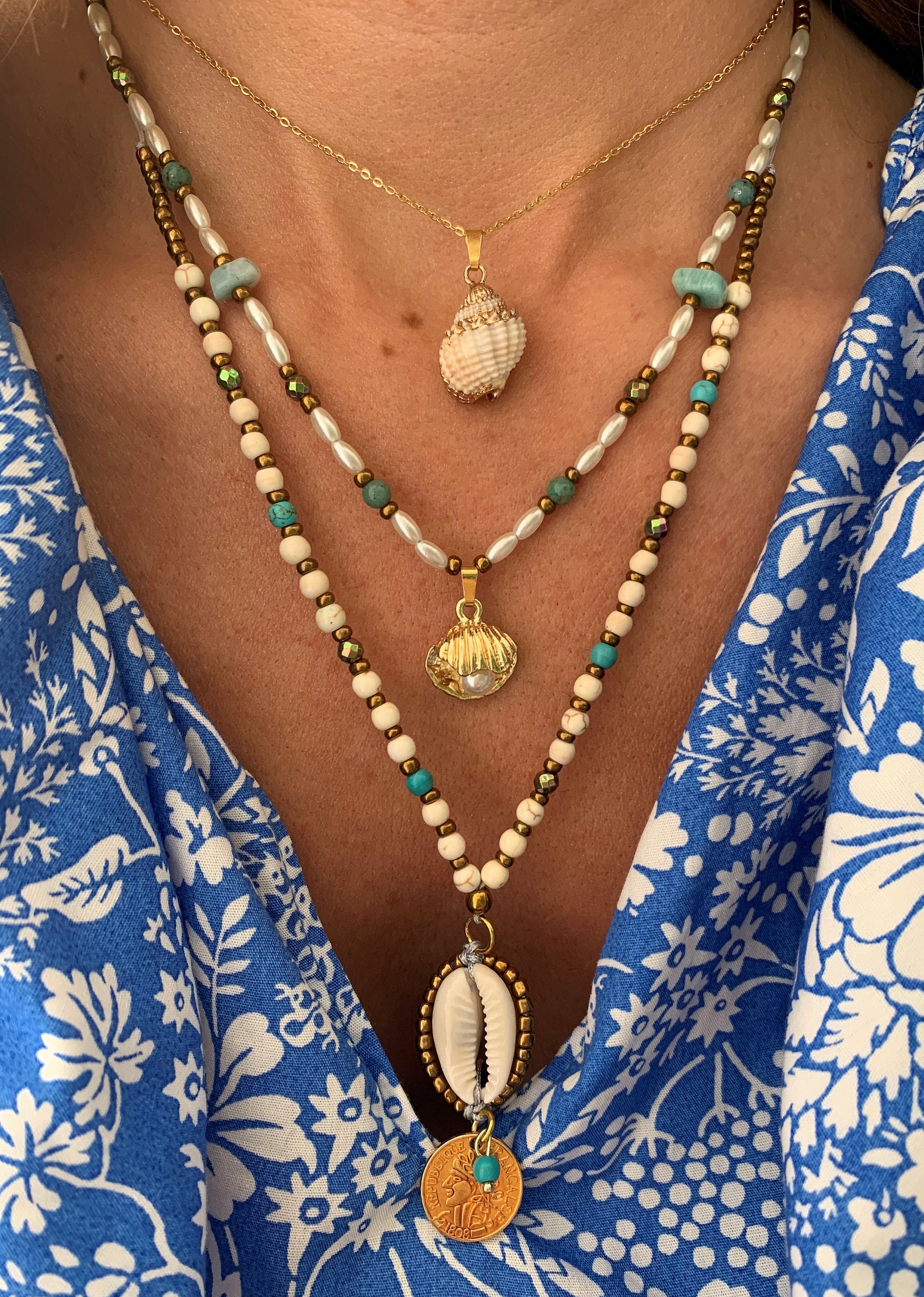 Natural Shell necklaces Aegean sea shells necklace shell | Etsy