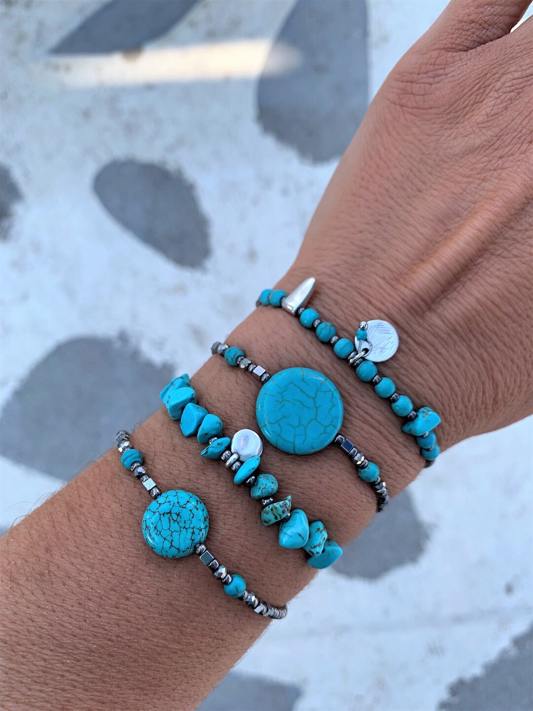 Natural Turquoise Bracelet, Awesome Turquoise Gemstone, Turquoise ...