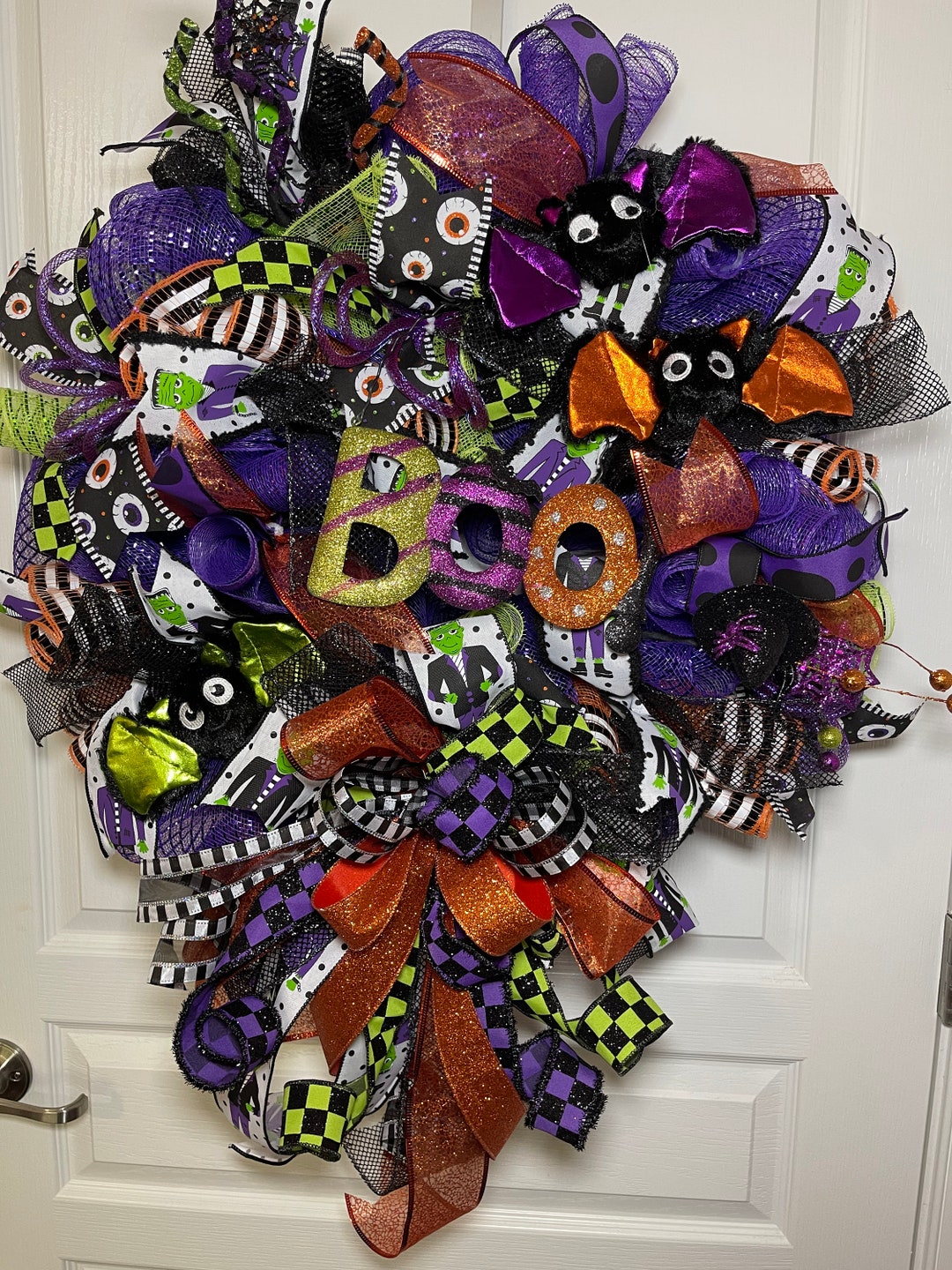 Halloween Wreath, Boo Wreath, Halloween Decor, Autumn Wreath, Fall ...