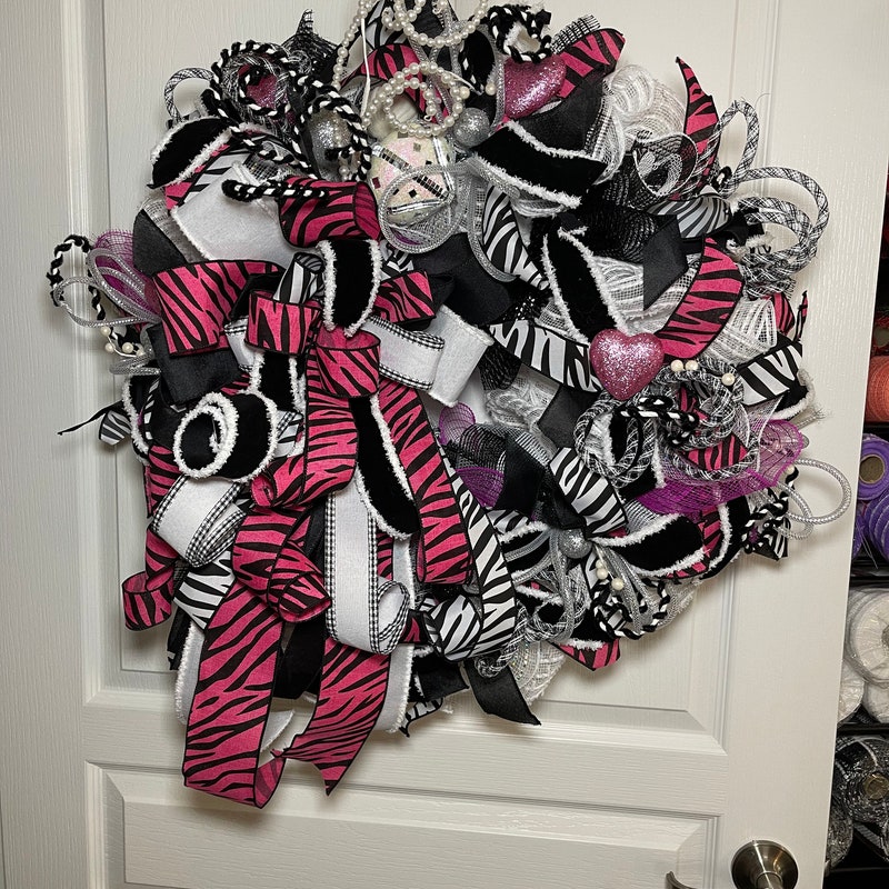 Zebra Wreath - Etsy