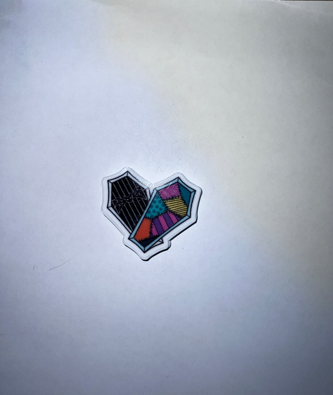 Jack and Sally Heart Planar Resin Charm/ Hair Bow Charm/ Flat Back ...