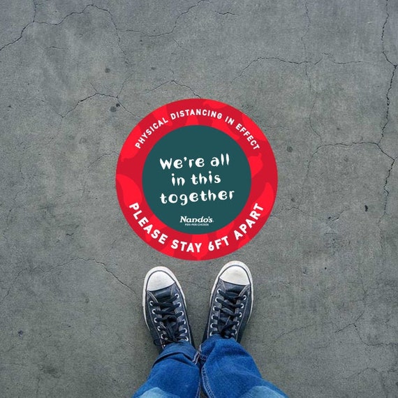 Social Distancing Floor Decal Custom | Etsy