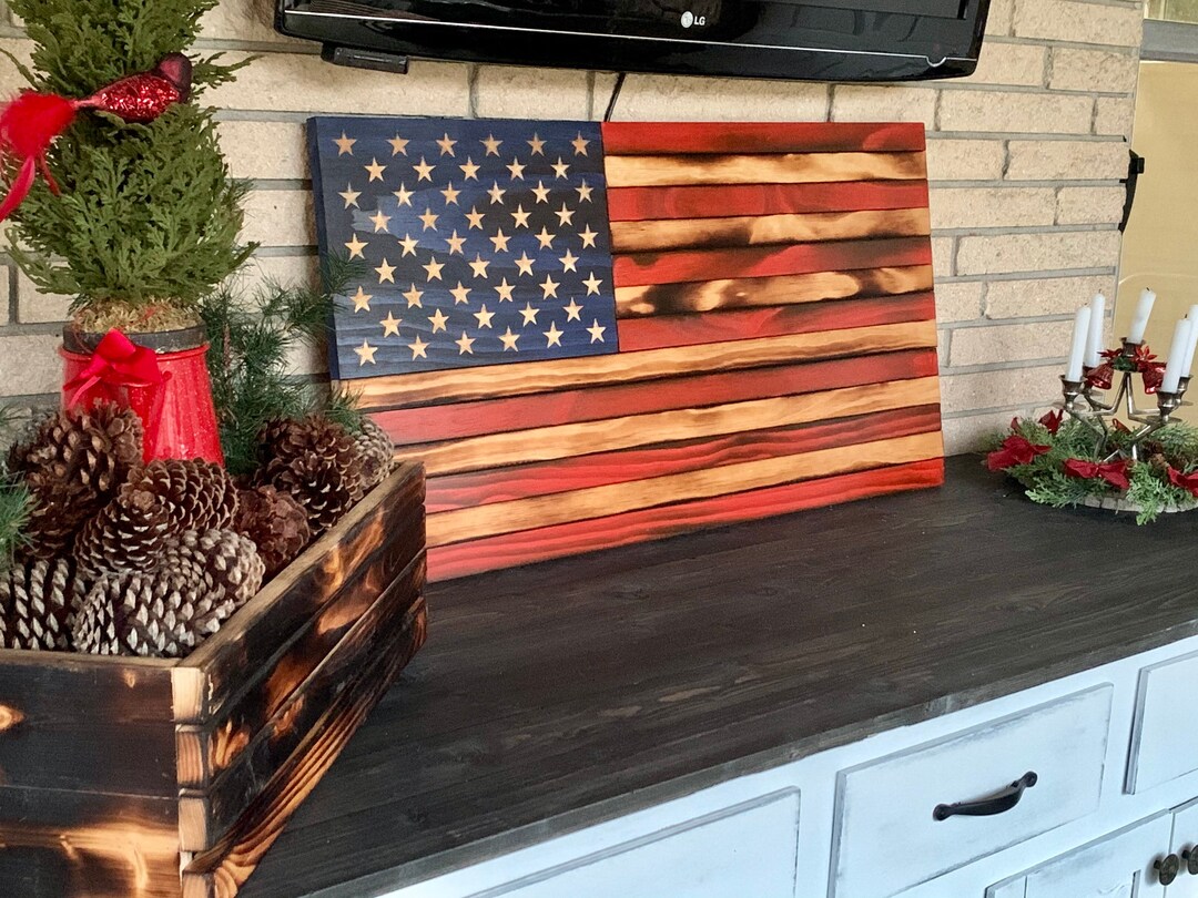 Rustic American Flag - Etsy