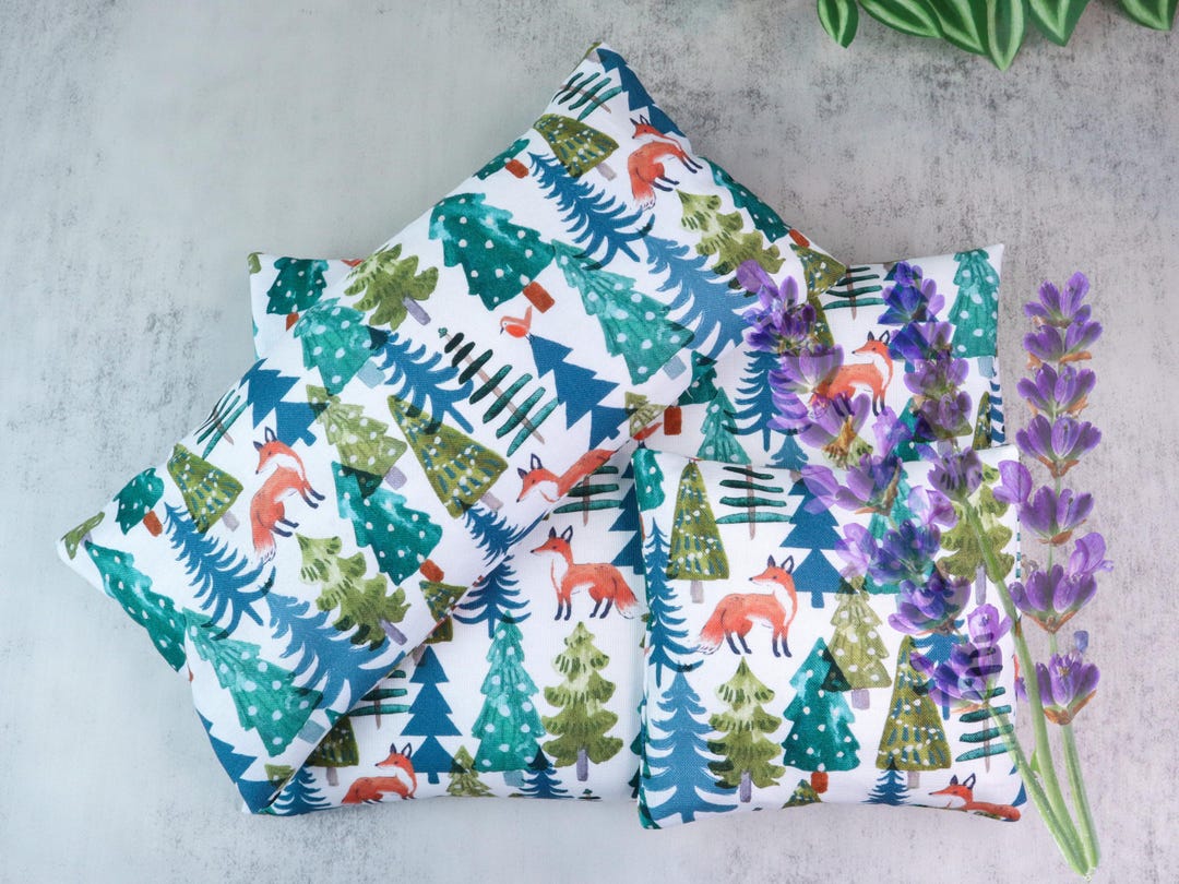 Lavender Heating Pad Fox Forest Microwavable Rice Bag: Reusable Heat ...