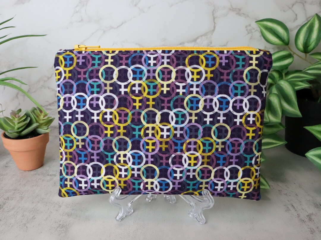 Venus Symbol Zipper Pouch: Benartex Fabric Coin Purse, Makeup Bag - Etsy