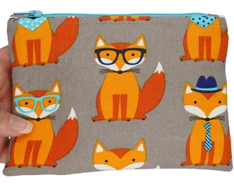 Fox Zipper Pouch | Etsy