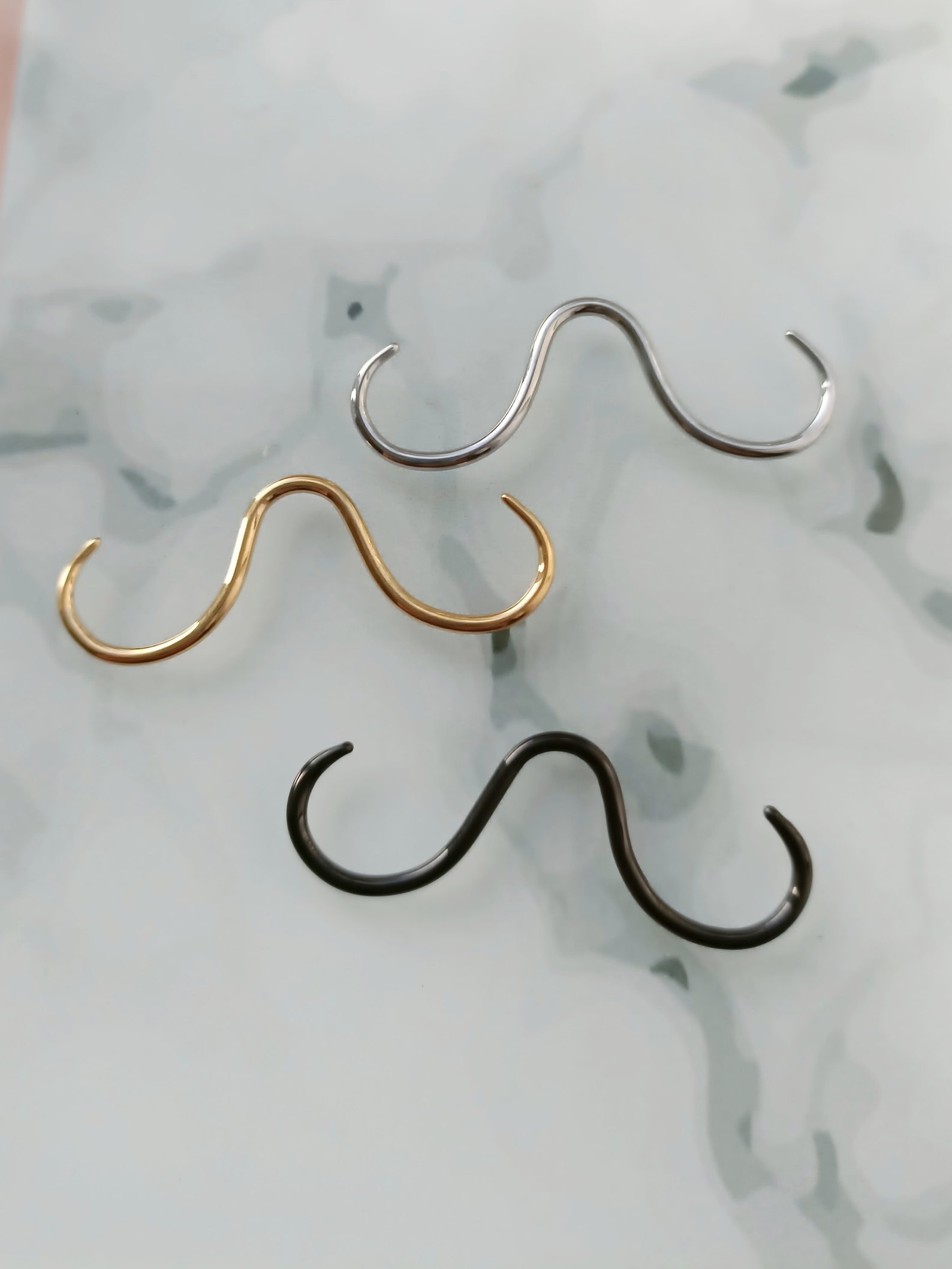 Mustache Septum Moustache Nose Ring Surgical Steel Septum Bar Nose Ring ...