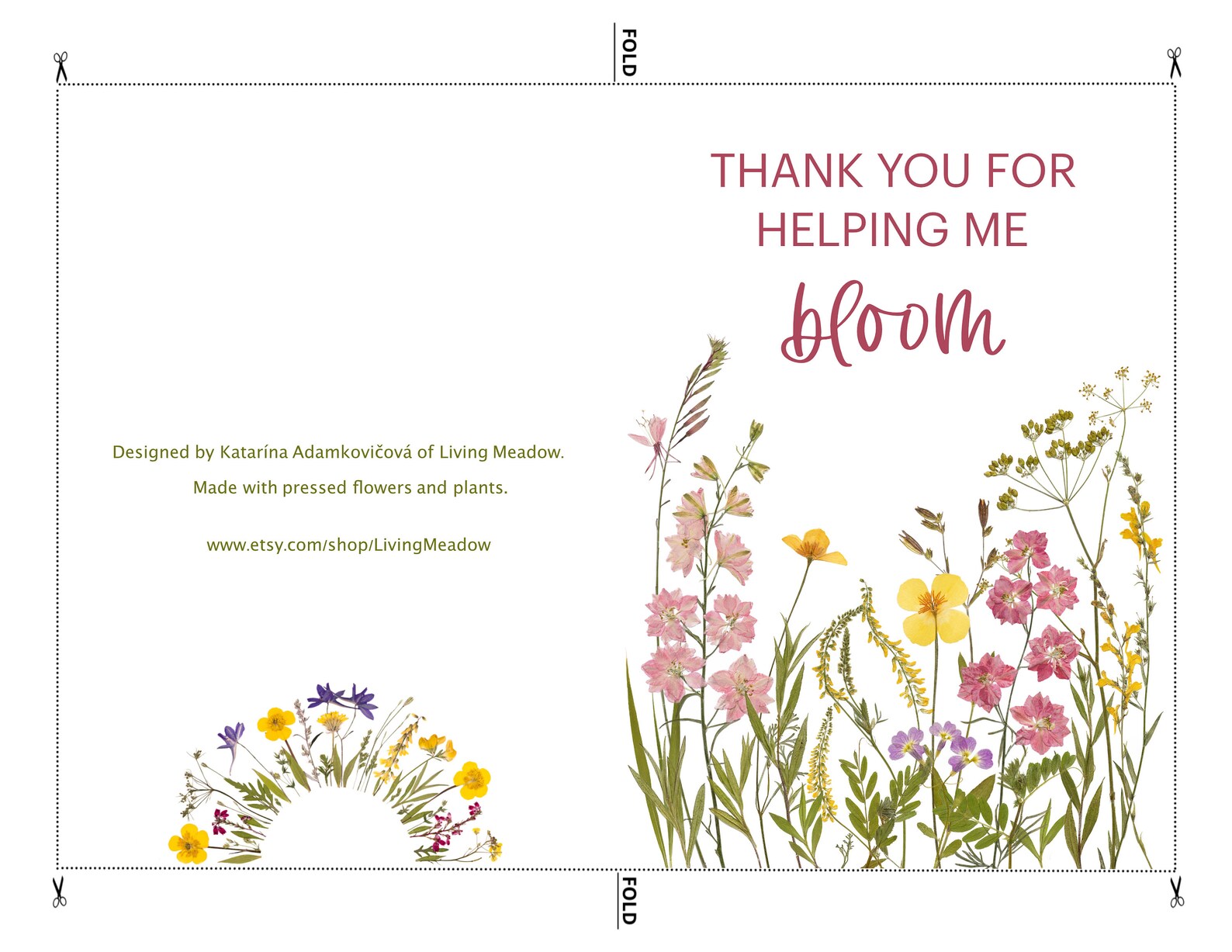 Teacher Card Thank You for Helping Me Bloom Printable Card, Greeting ...