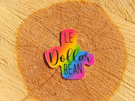 Le Dollar Bean Sticker | Etsy