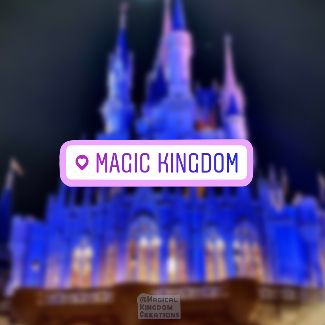 Magic Kingdom Location Sticker, Magic Kingdom Sticker, Disney World ...