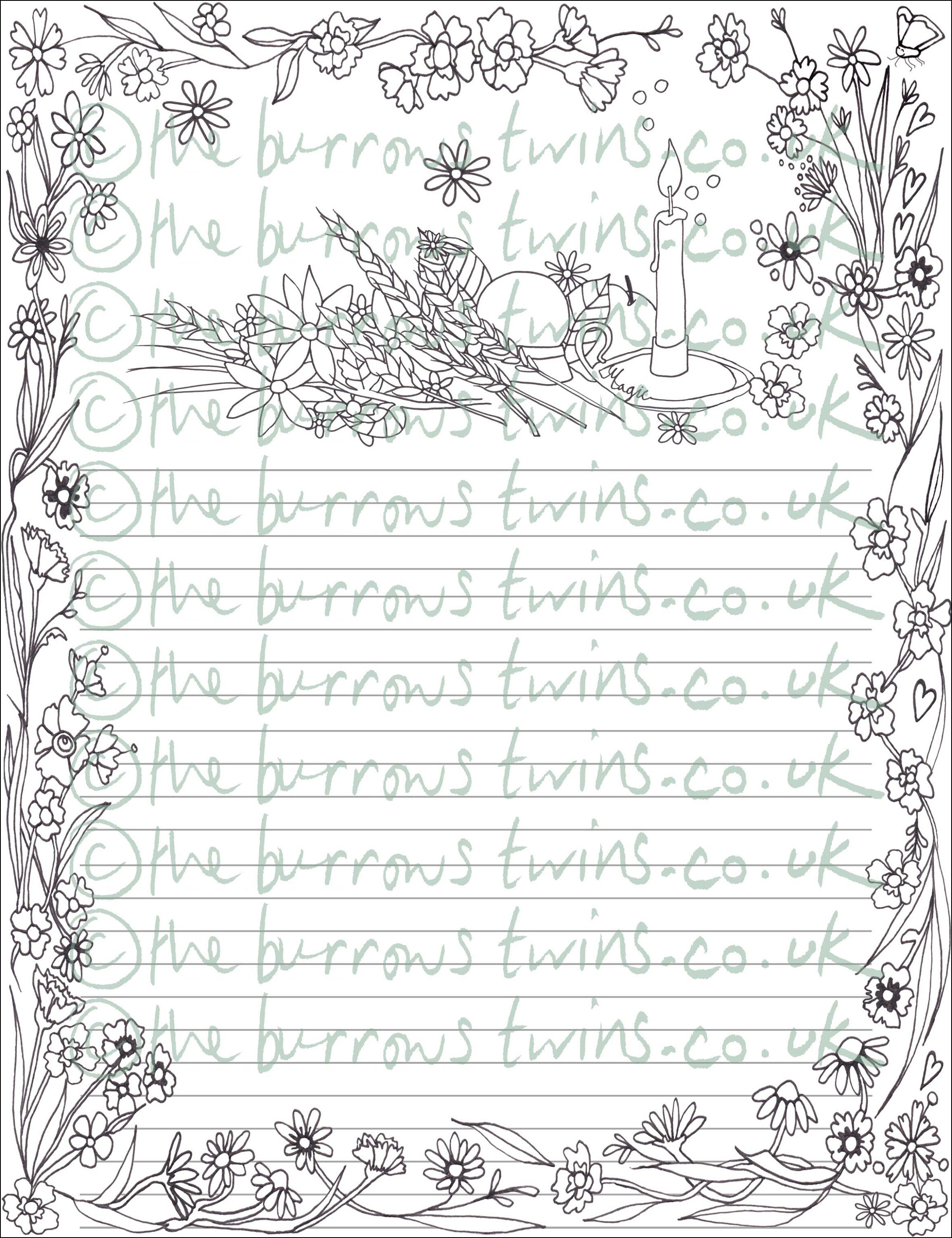 Book of Shadows Printable Stationery, Witchcraft, Wiccan, Digital ...