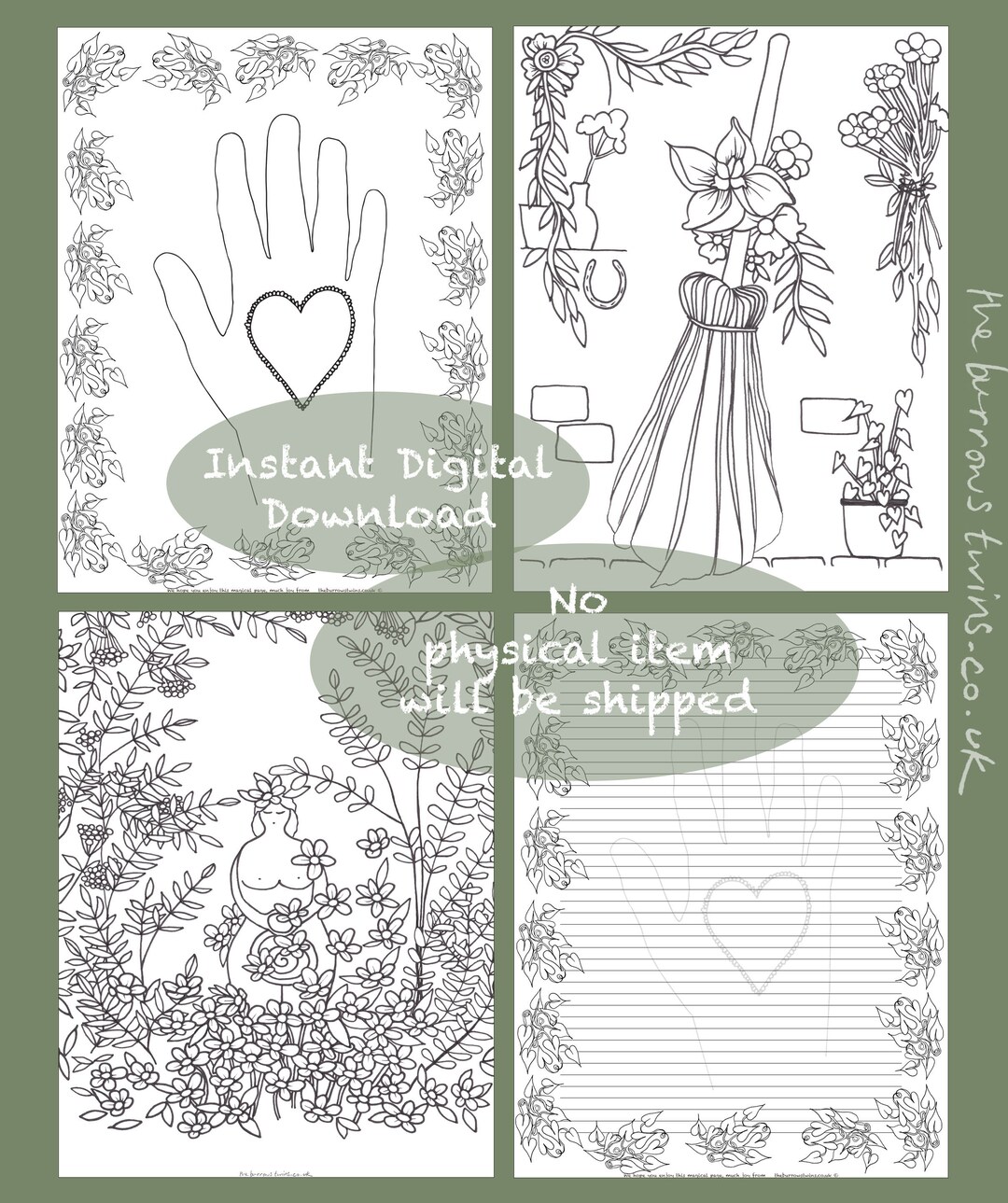 Wiccan Printable Page Bundle, Spiral Goddess Wiccan Supplies, Book of ...