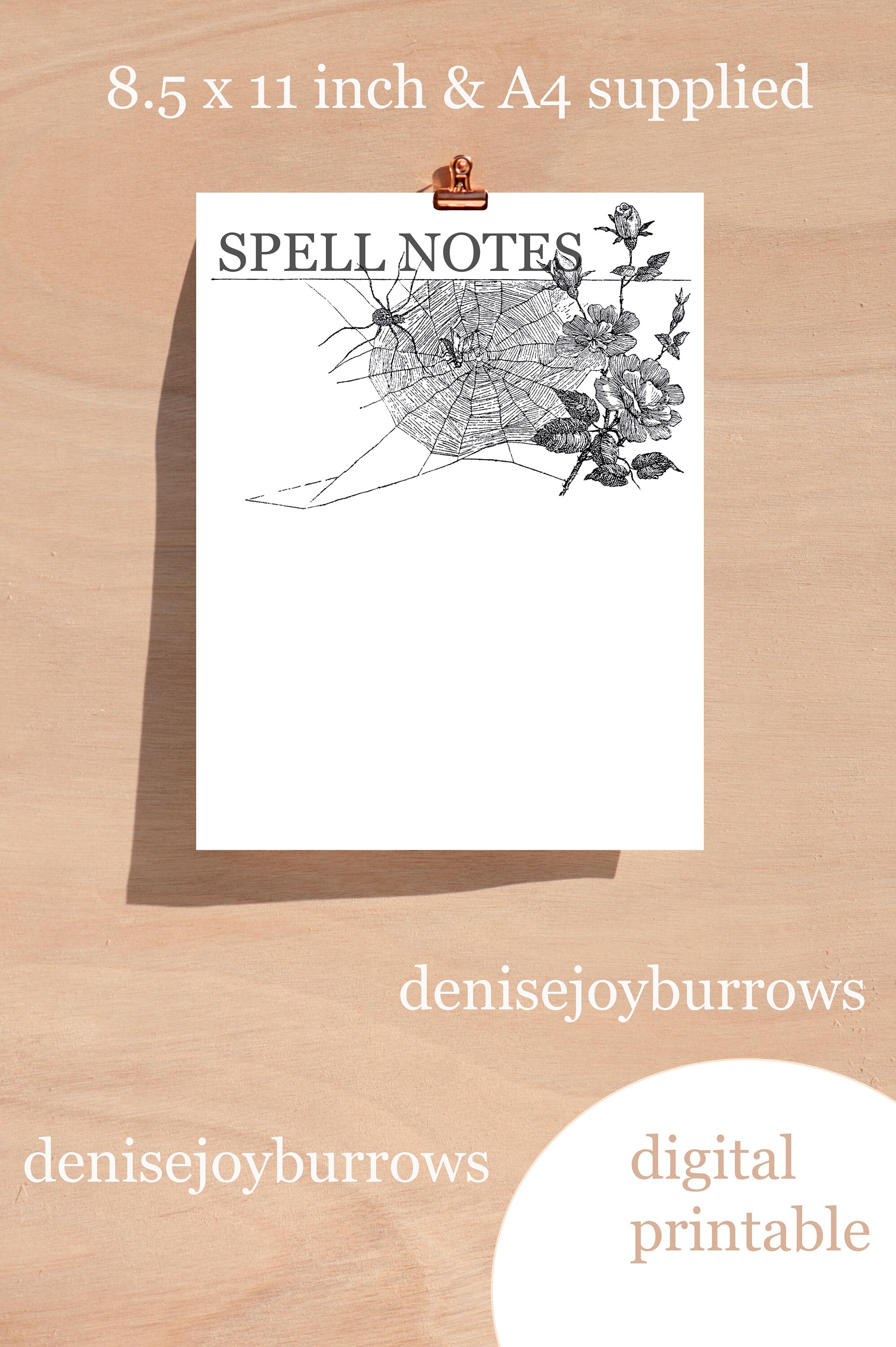 Printable Stationery, Spell Notes, Book of Shadows, Stationery Set ...