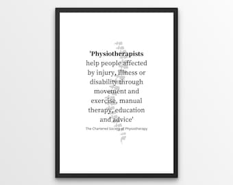 Physio Poster - Etsy UK