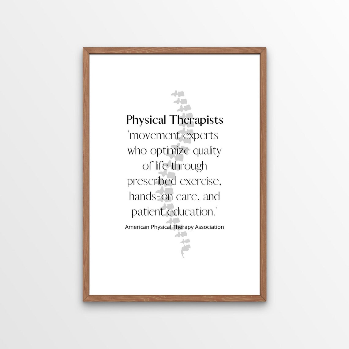 Physiotherapy, Physiotherapist Clinic Wall Art Poster, DIGITAL DOWNLOAD ...