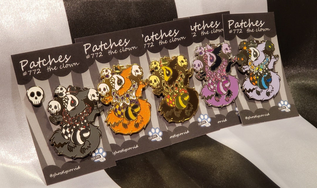 Enamel Pin - Patches the Clown - Fursona Pins #772 & 4 Variants - Etsy