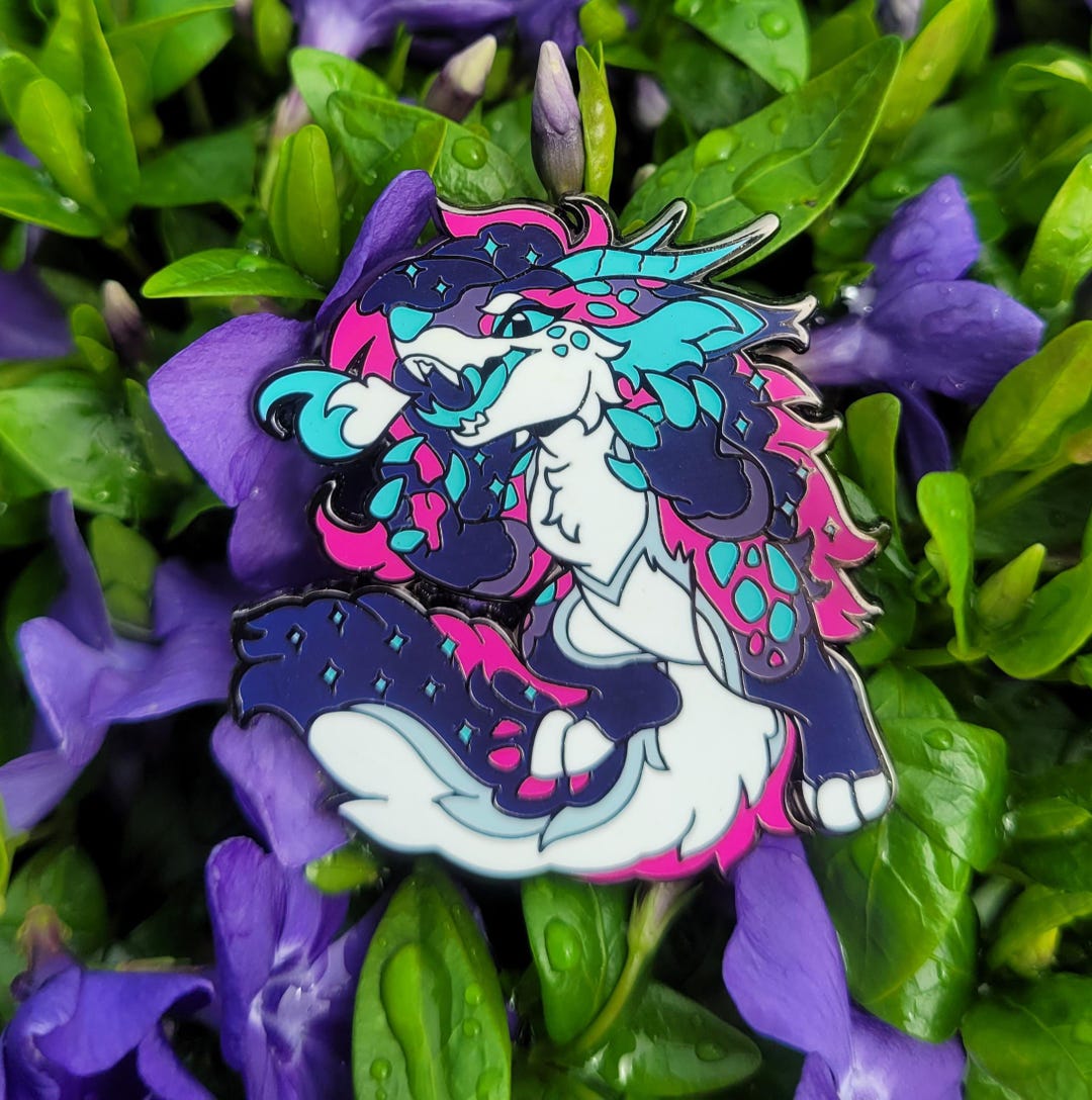Enamel Pin - Eidolon - Fursona Pins Neon Kaiju Hellhound Wickerbeast ...