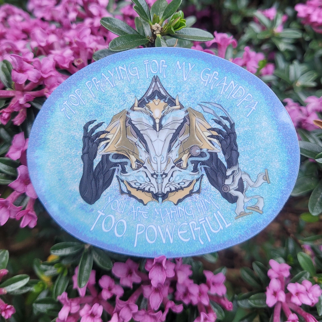 Sticker - Warframe Fanart - Dante Unbound Stop Praying for My Grandpa ...